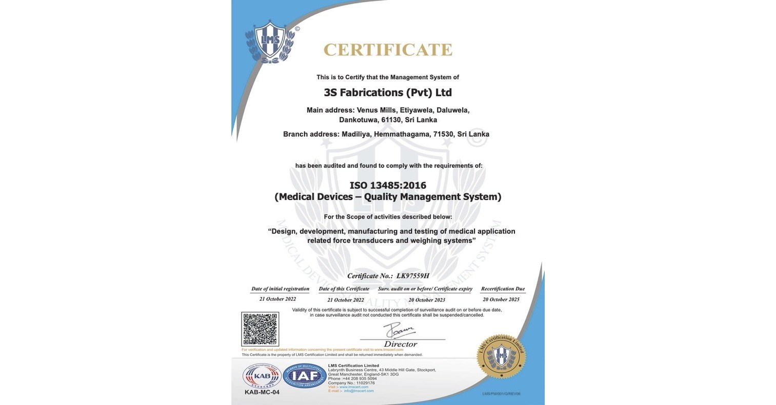 ISO 13485:2016 Quality System Certification
