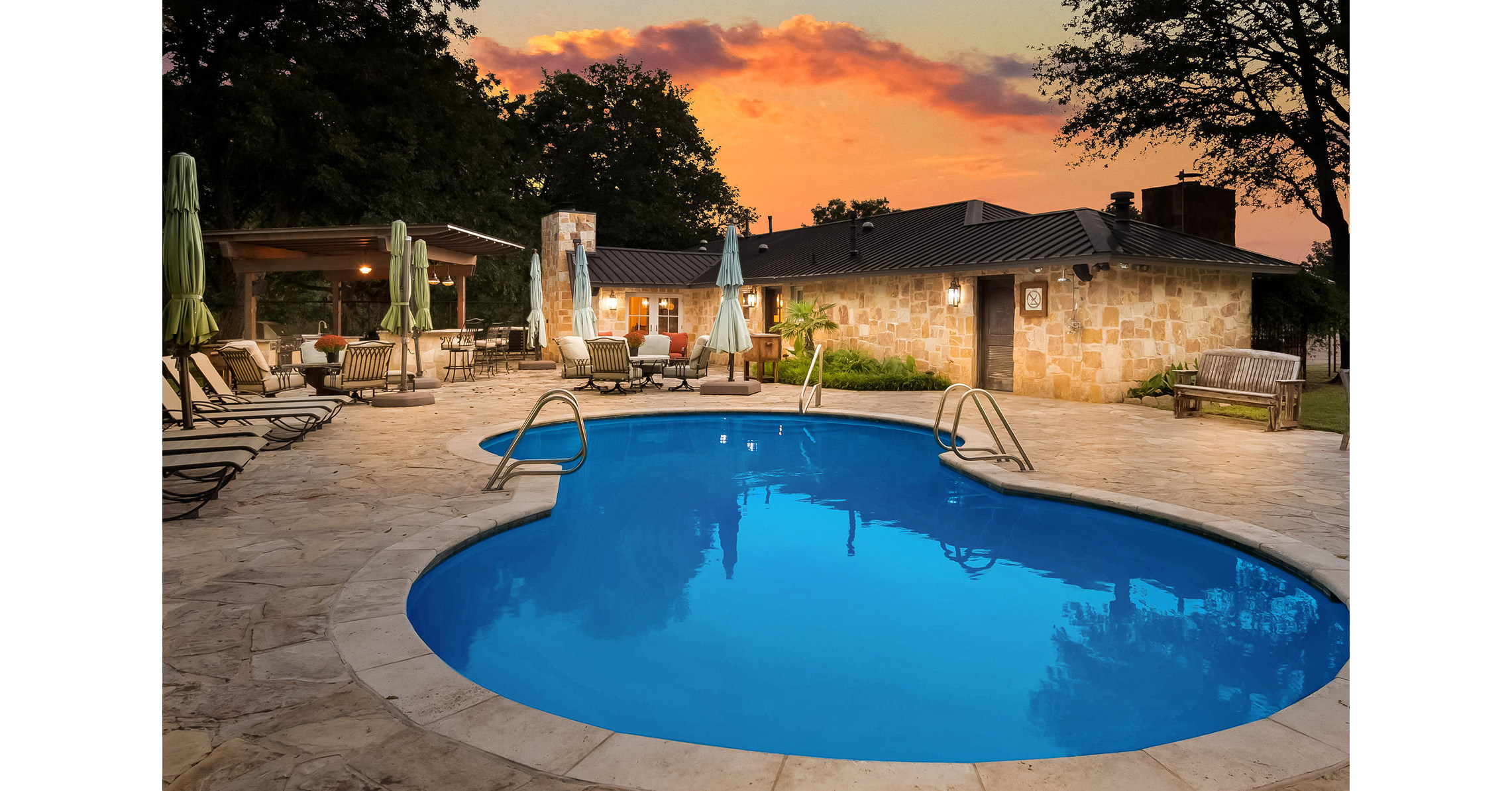 Texas Ranch Retreat with Custom "Party Barn" on 20 Riverfront Acres ...