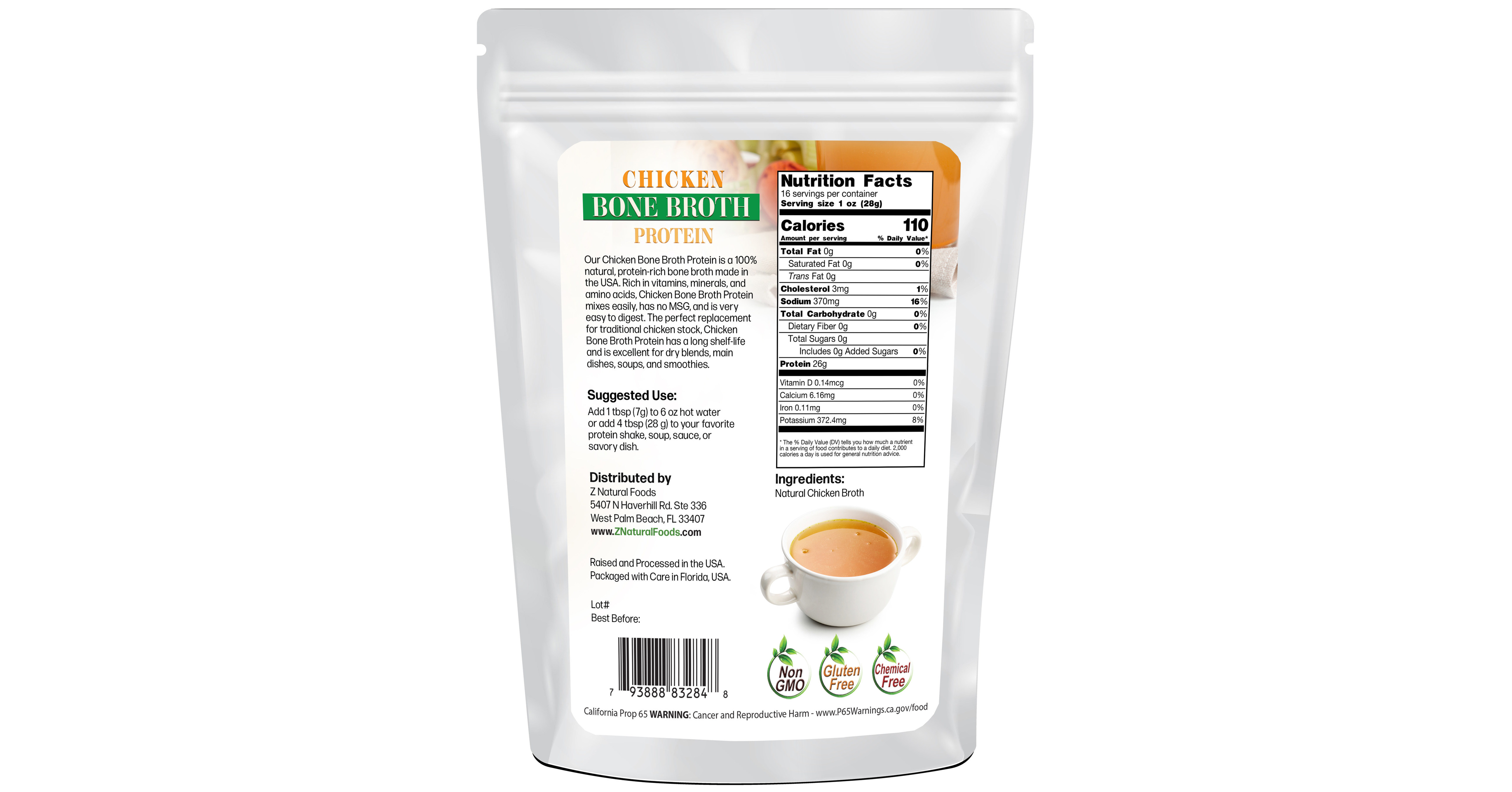 Z Natural Foods® Announces New Chicken Bone Broth Protein