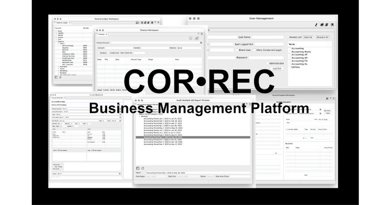 CORGROUP LLC Released COR•REC the Business Management Software Platform
