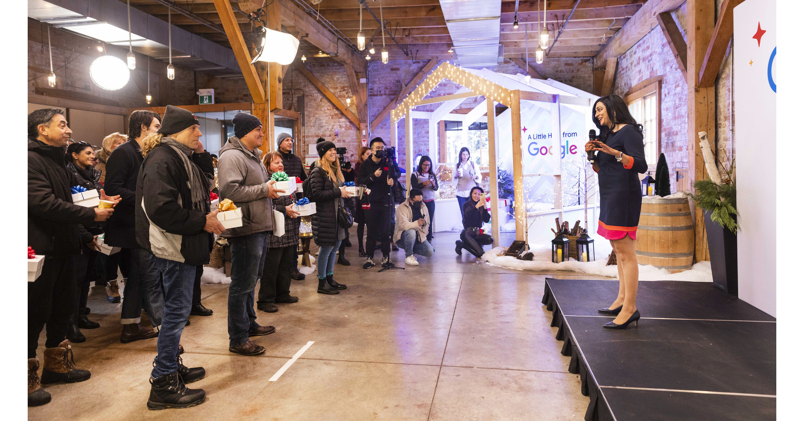 Google Canada surprises small business vendors at the Distillery Winter ...