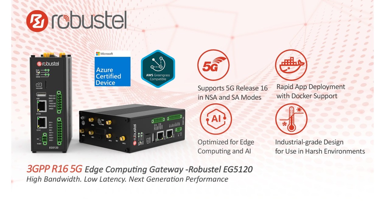 Robustel 5G IoT EDGE Computing Gateway certified by Microsoft Azure and ...