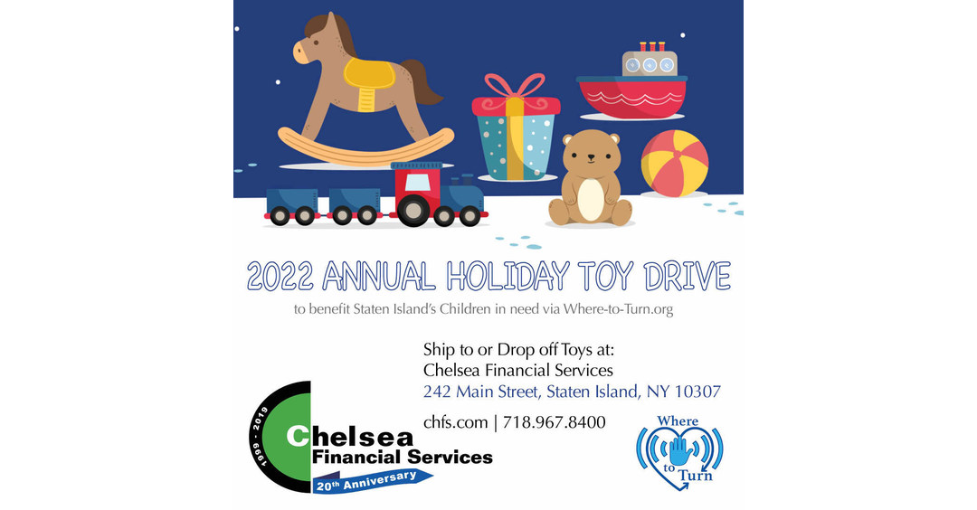Chelsea Financial Services' Annual 2022 Holiday Toy Drive in Staten ...