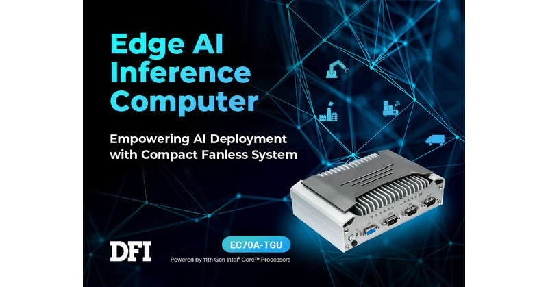 DFI Empowers Edge AI Deployment with EC70A-TGU Compact Fanless System