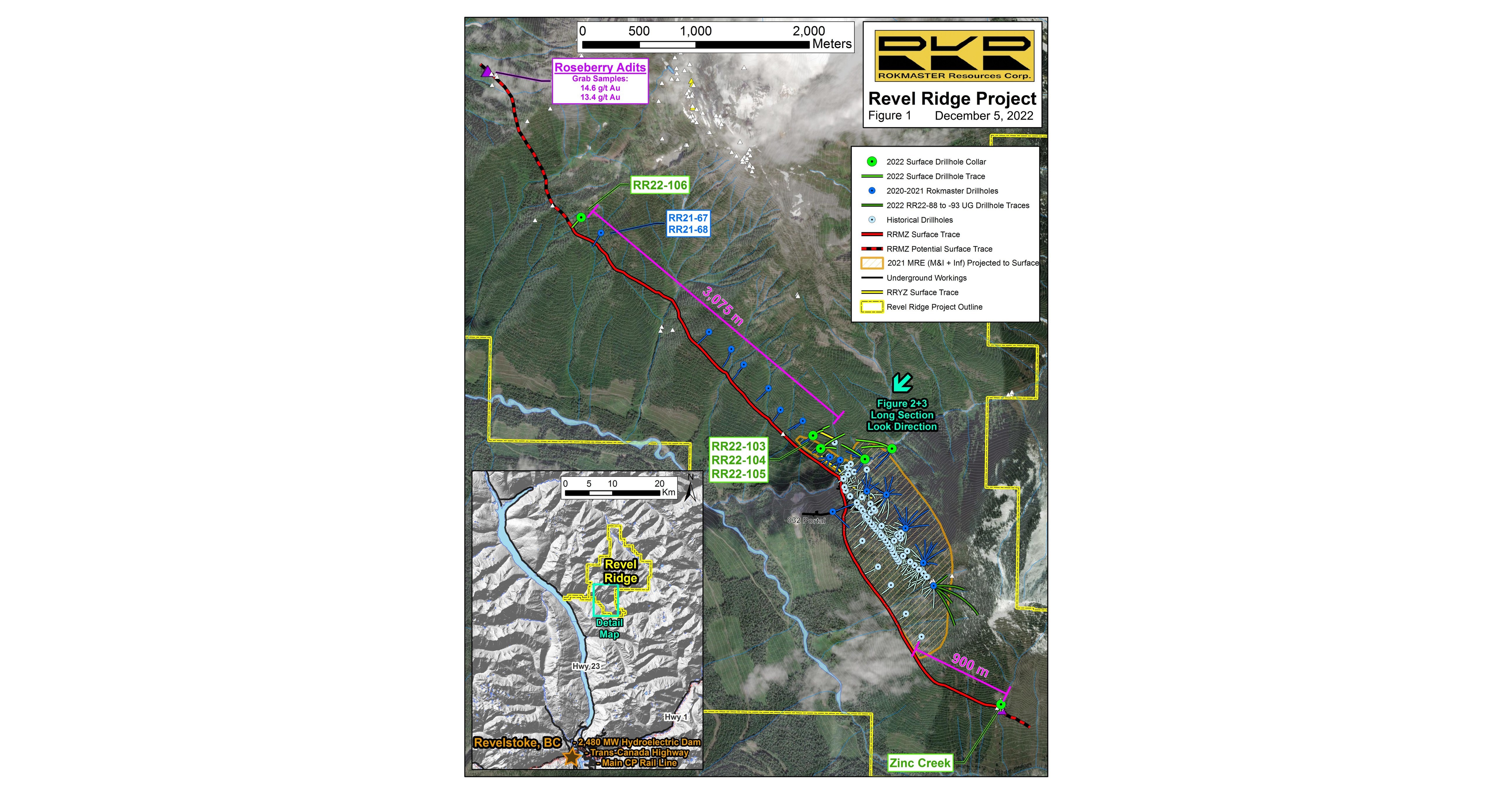 Rokmaster further expands mineralization to the NW at Revel Ridge
