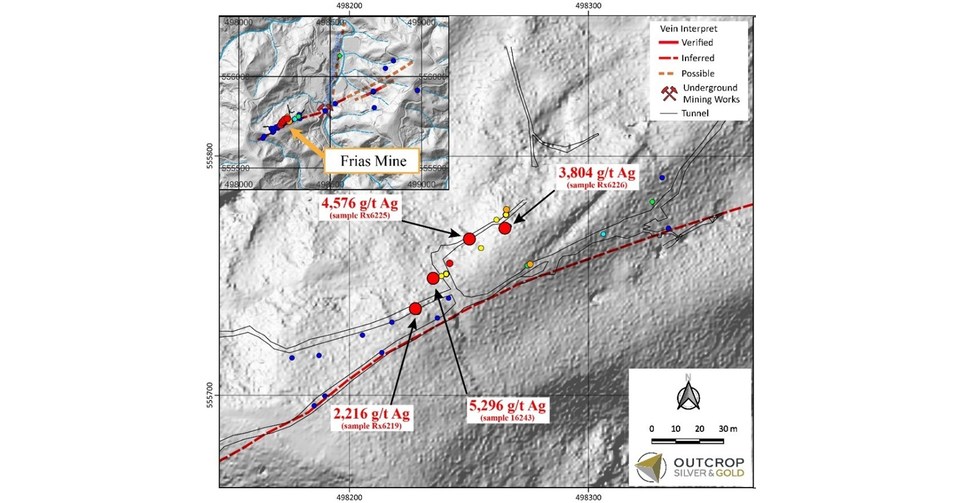 OUTCROP SILVER'S HISTORIC FRIAS MINE AT SANTA ANA PROVIDES UNDERGROUND ...