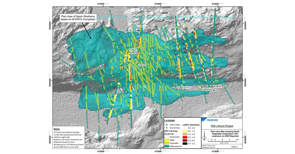 FRONTIER LITHIUM INTERSECTS 126.8M OF PEGMATITE AVERAGING 1.31% Li2O ...