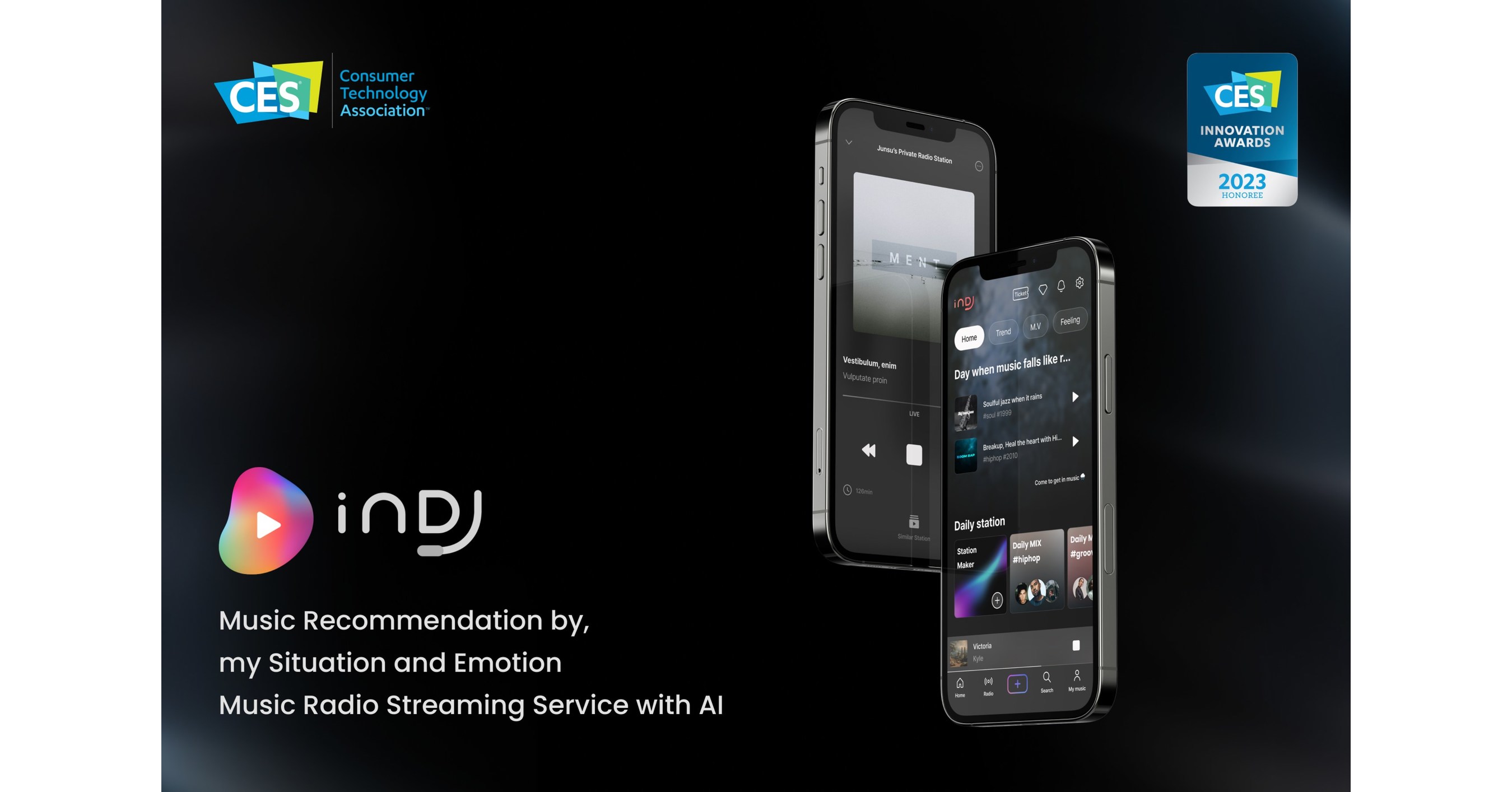 'inDJ' situation•emotion AI recommendation service has been honored the ...