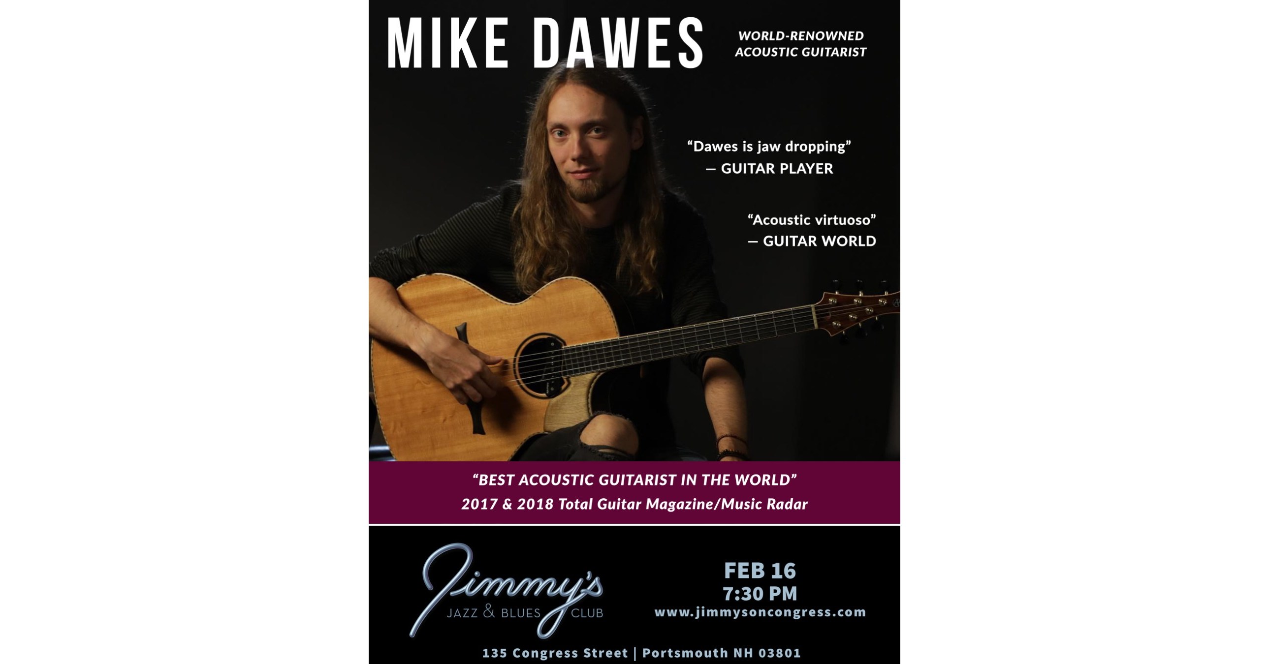 Jimmy's Jazz & Blues Club Features World-Renowned Acoustic Guitarist ...