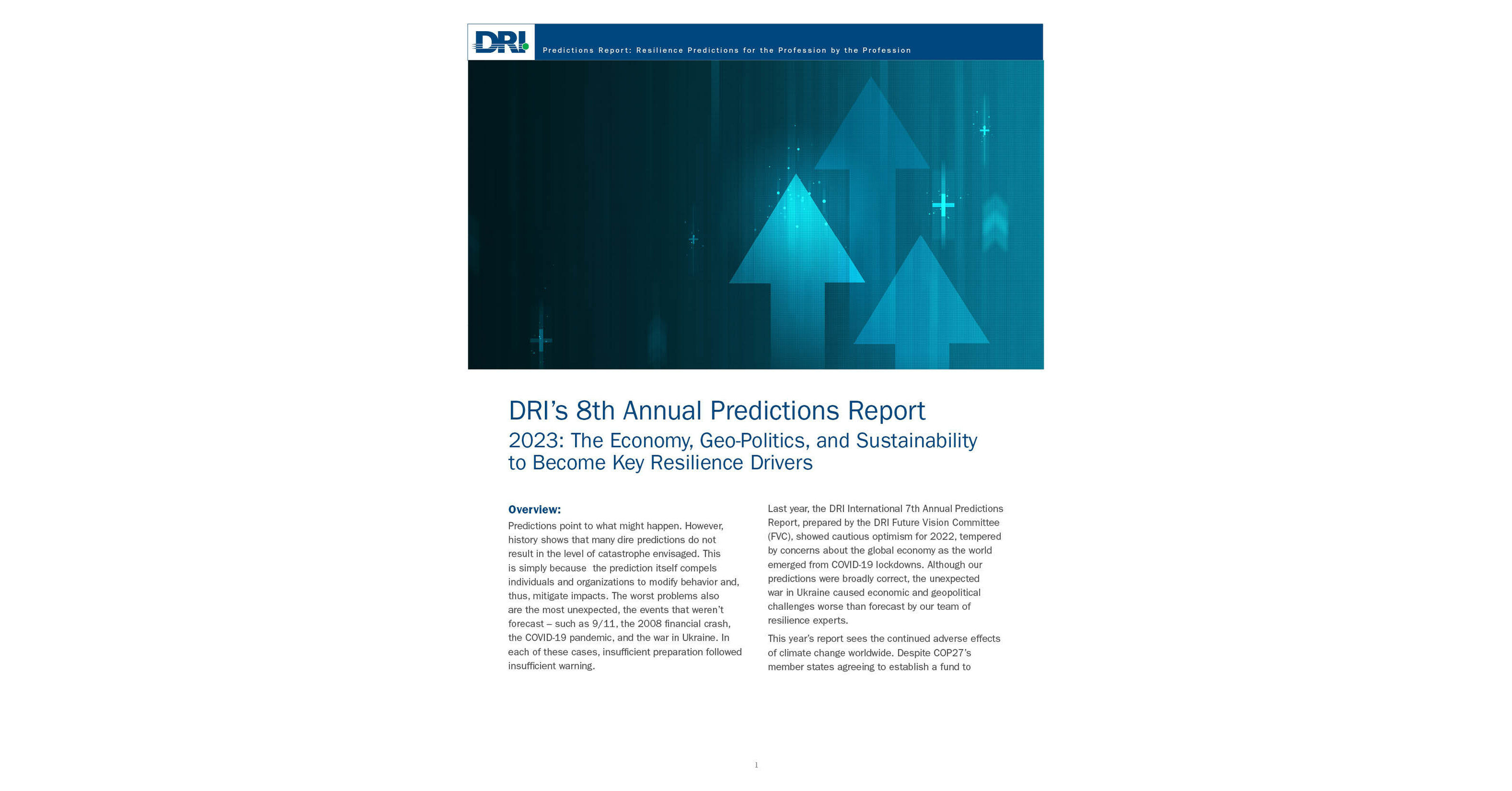 DRI International Releases 8th Annual Predictions Report