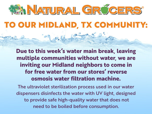 Natural Grocers® Provides Free Filtered Water to Communities Affected ...