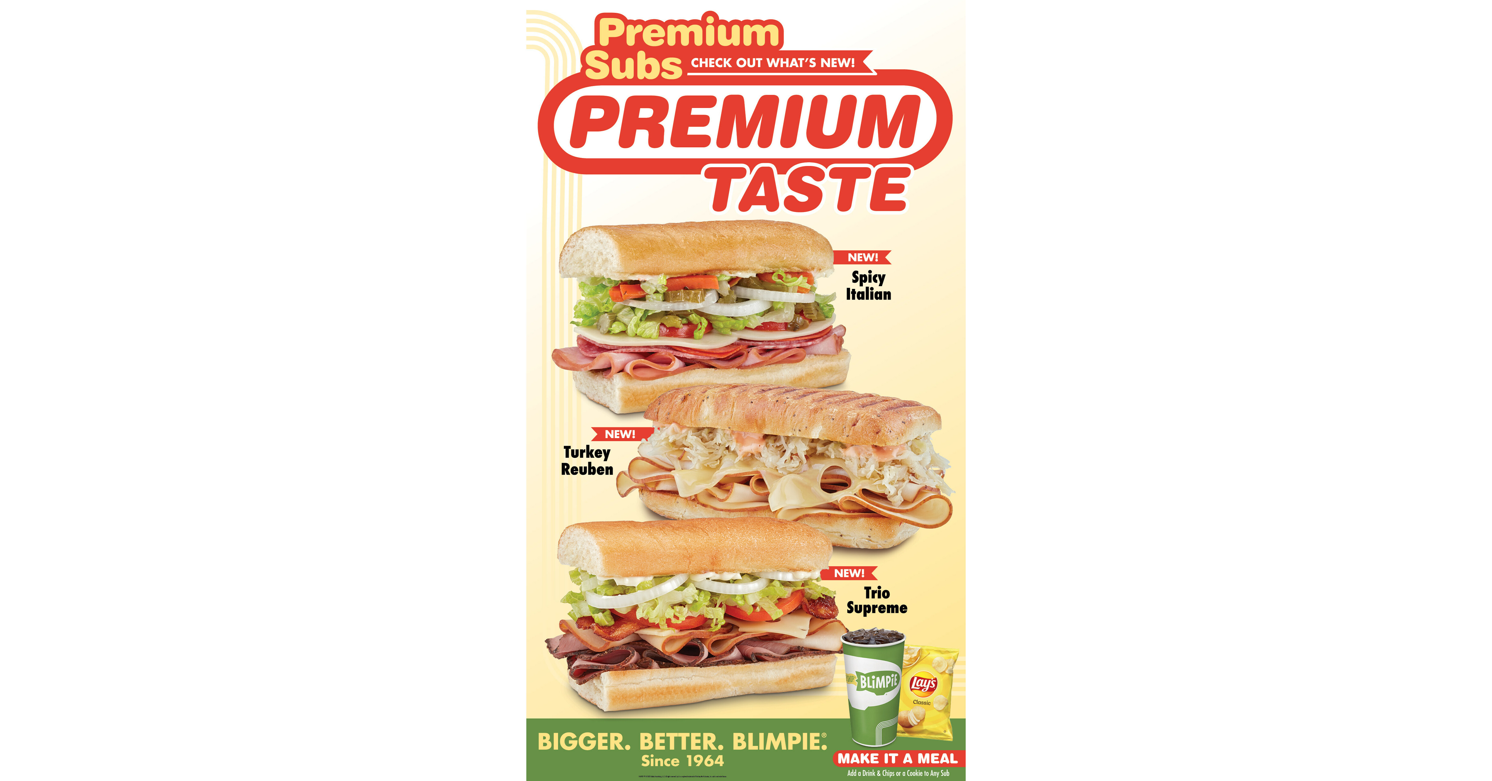 Blimpie Introduces New Premium Subs to Kick Off the New Year
