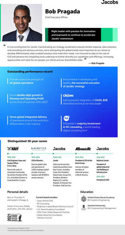 Bob Pragada Assumes Role as Chief Executive Officer