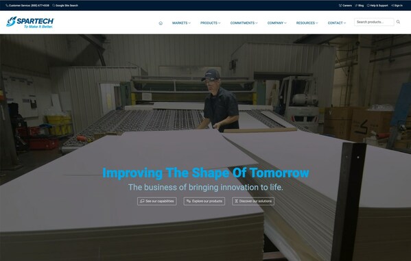 Spartech launches new website: "Improving the Shape of Tomorrow." Intuitive user experience ...