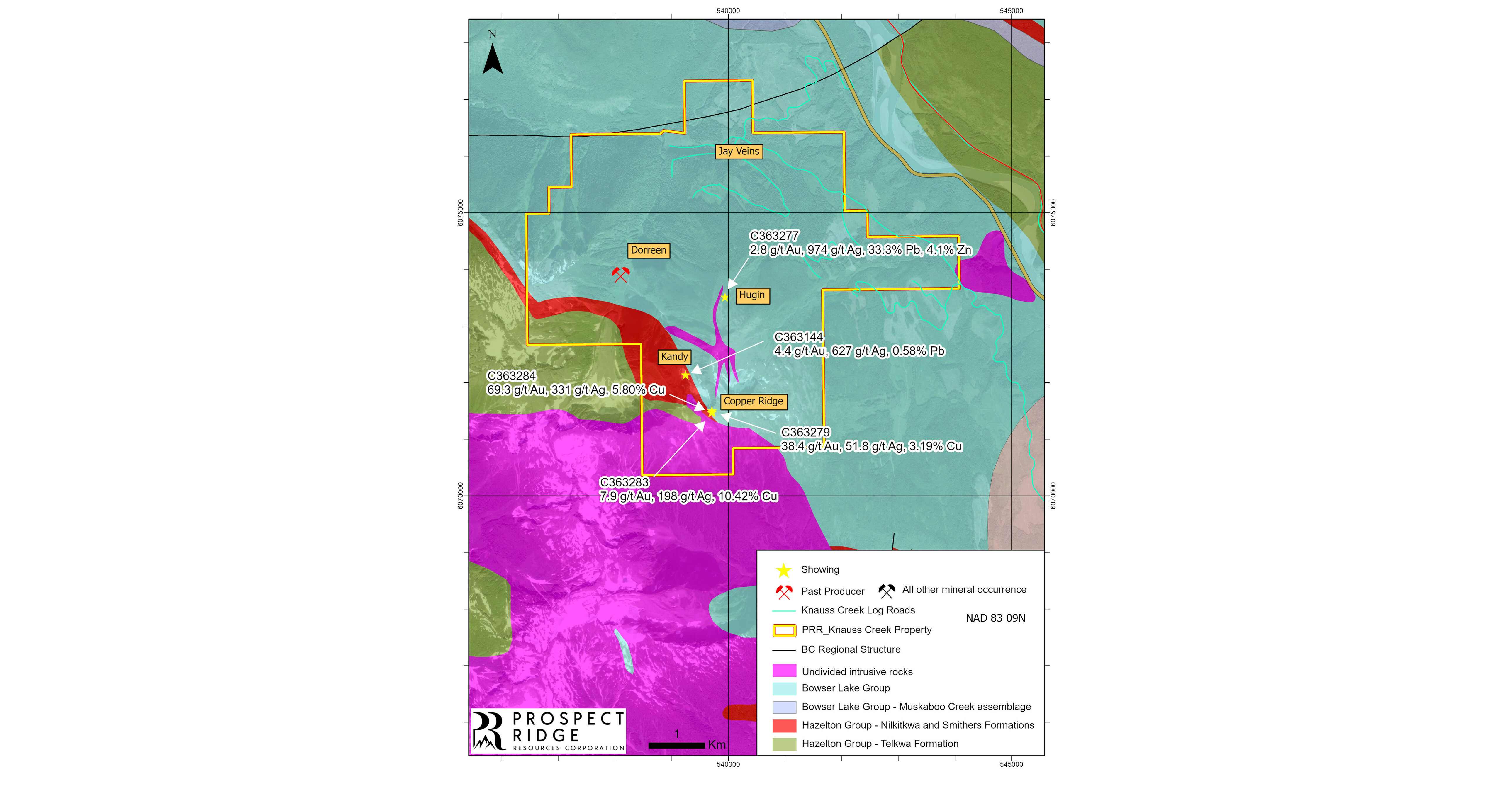 PROSPECT RIDGE RESOURCES GRABS UP TO 69.3 G/T AU, 974 G/T AG, 10.4% CU ...