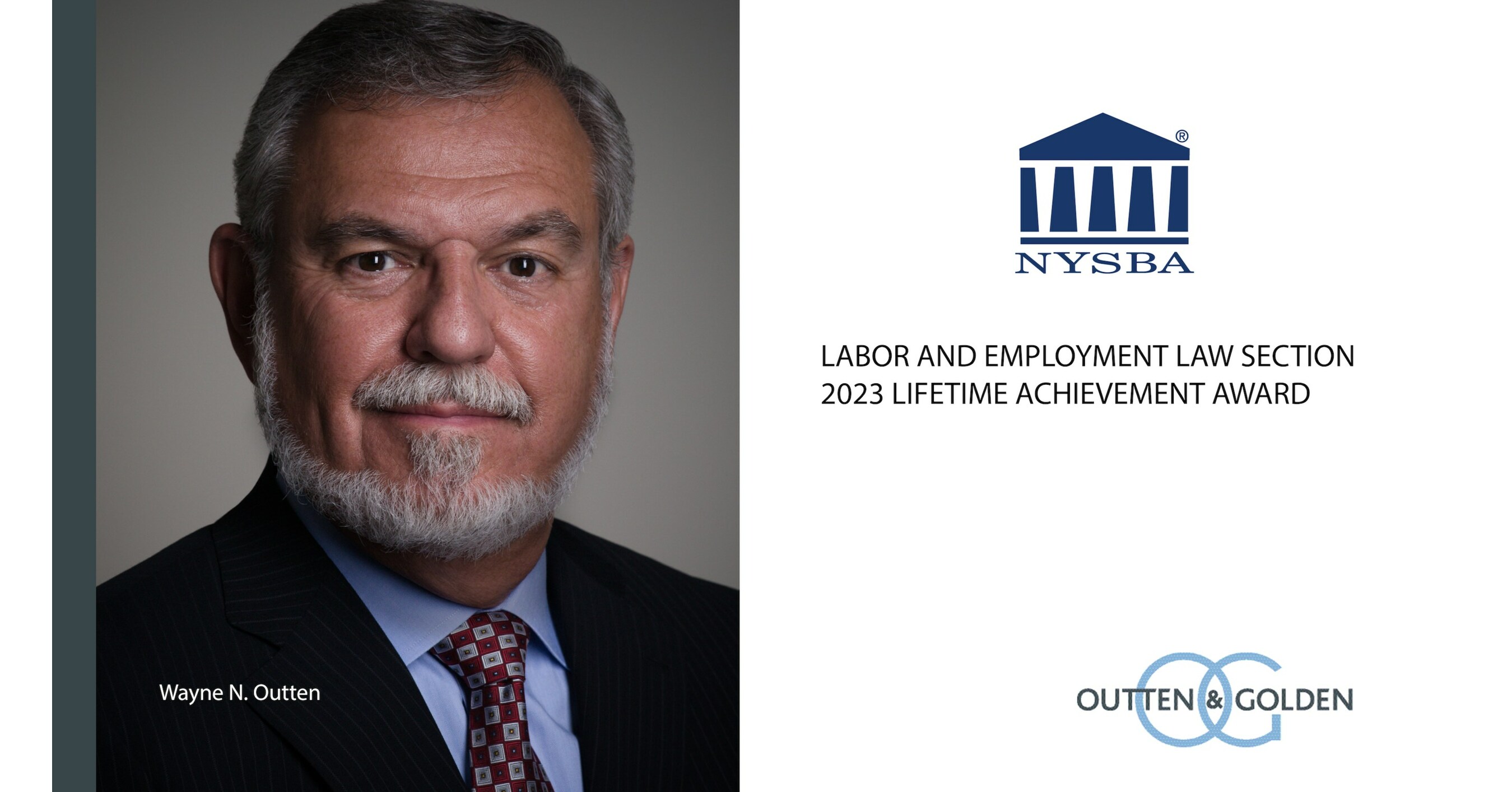 Wayne N. Outten Awarded the 2023 NYSBA Labor & Employment Law Section ...