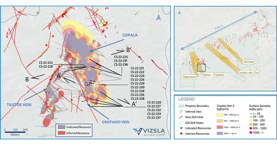 VIZSLA SILVER EXPANDS COPALA WITH BONANZA-GRADE SILVER OUTSIDE OF THE ...
