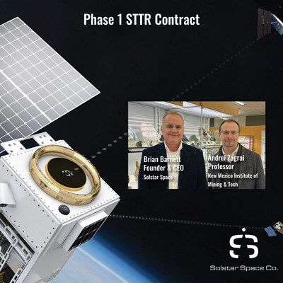 Solstar Space Awarded Phase I STTR Contract by Department of Air Force ...