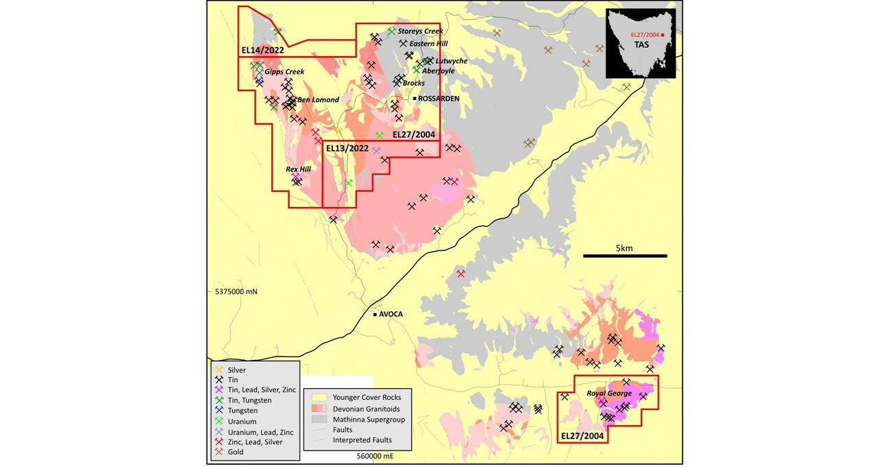 TINONE EXPANDS LAND POSITION AT ITS ABERFOYLE LITHIUM-TIN-TUNGSTEN ...