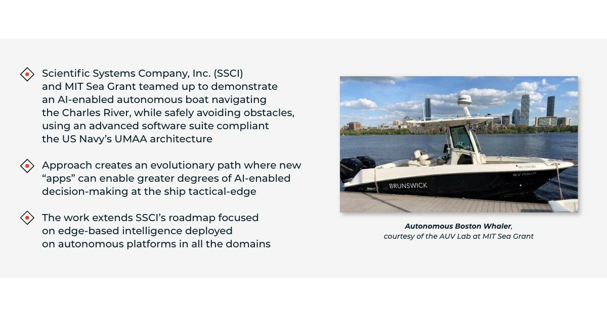 Scientific Systems Company and MIT Sea Grant Demonstrate AI-enabled Software Suite Powering ...