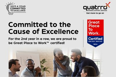 Quatrro Business Support Services is Great Place to Work™ Certified for ...