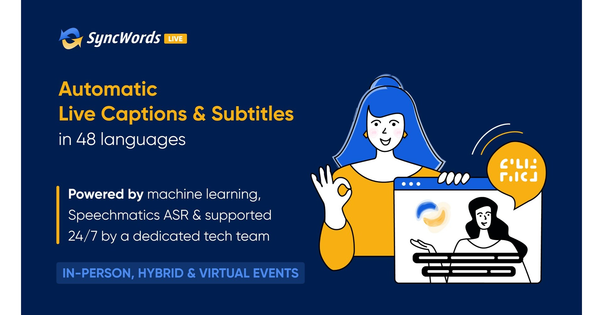 SyncWords Launches Automatic Live Captions and Subtitles in 48 Languages for Expanded Markets