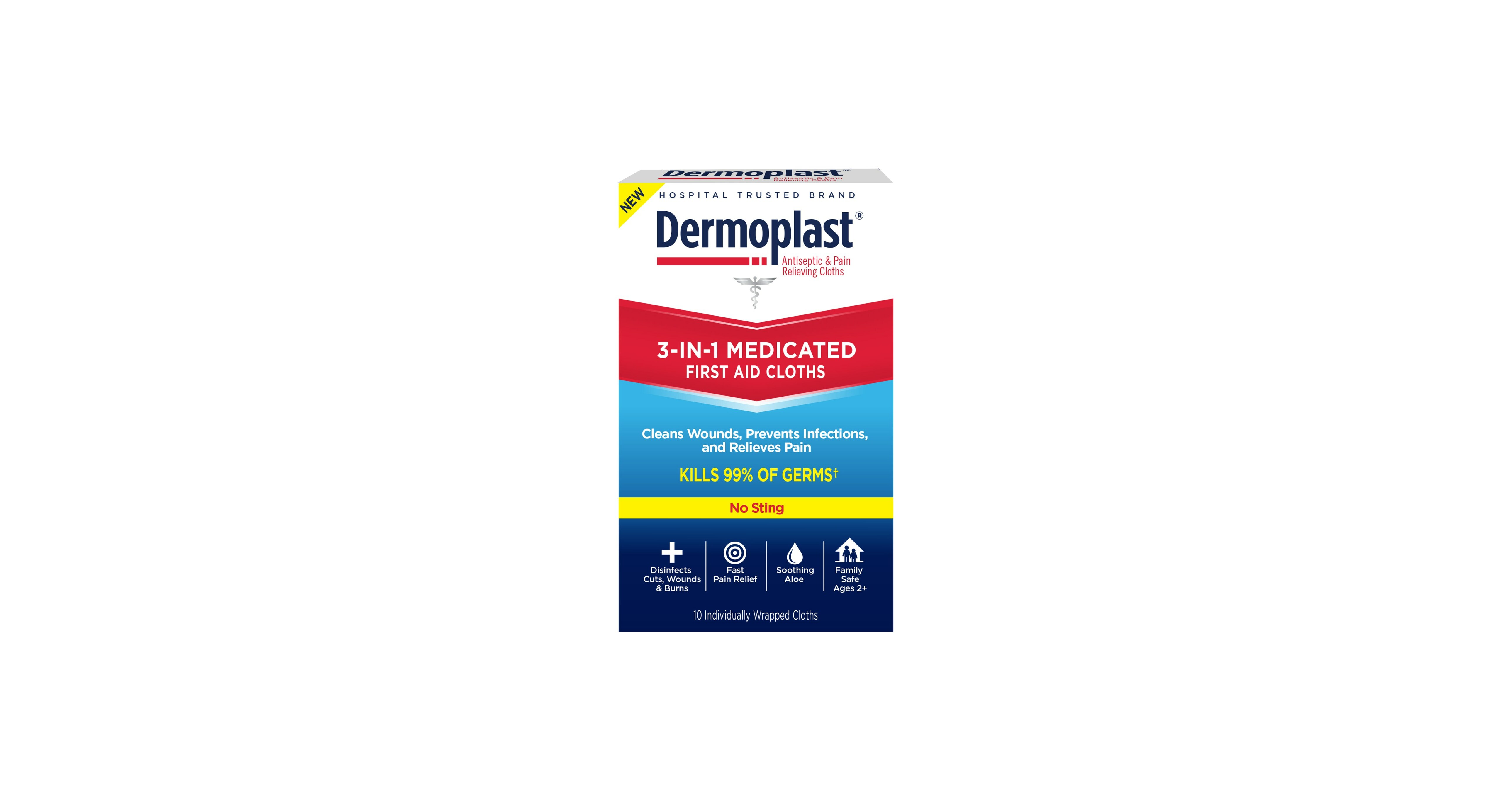 Dermoplast® Launches 3-in-1 Medicated First Aid Cloths