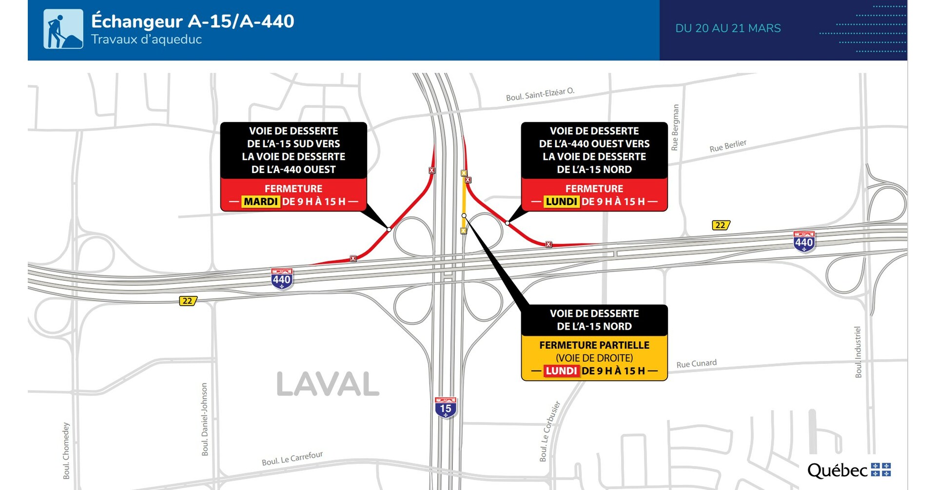 Échangeur des autoroutes 440 (Jean-Noël-Lavoie) et 15 (des Laurentides ...