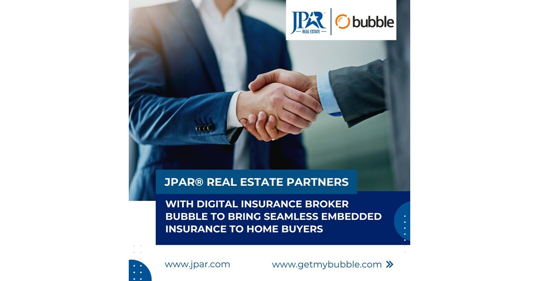 JPAR® - Real Estate Partners with Digital Insurance Broker Bubble to Bring Seamless Embedded ...
