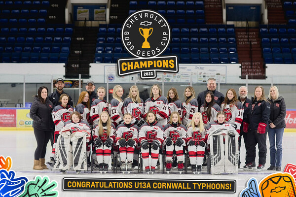 U13A CORNWALL TYPHOONS WIN CHEVROLET GOOD DEEDS CUP SEVENTH SEASON
