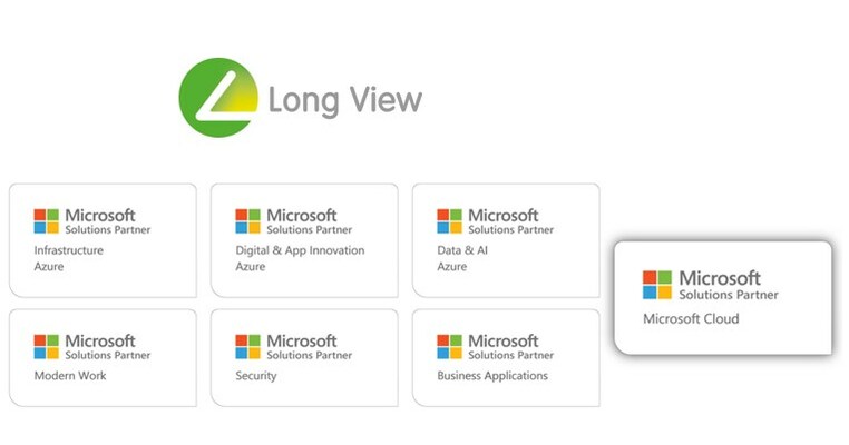 Long View receives all six Microsoft Solution Partner Program designations