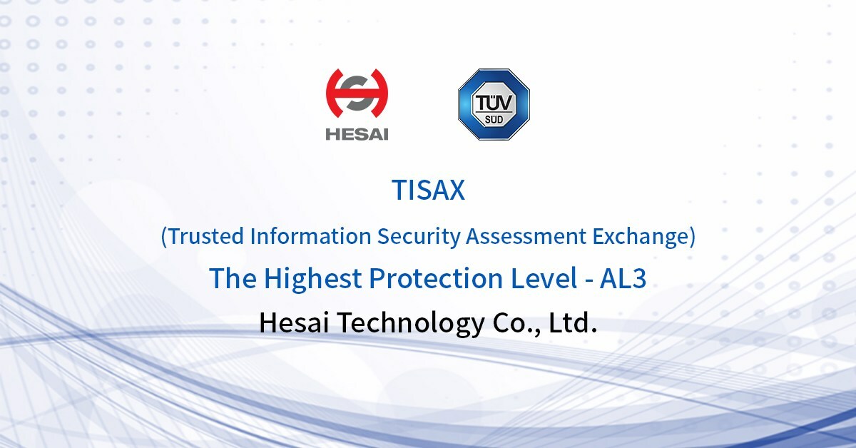 Hesai Reaches European Automotive Industry's Top Information Security ...