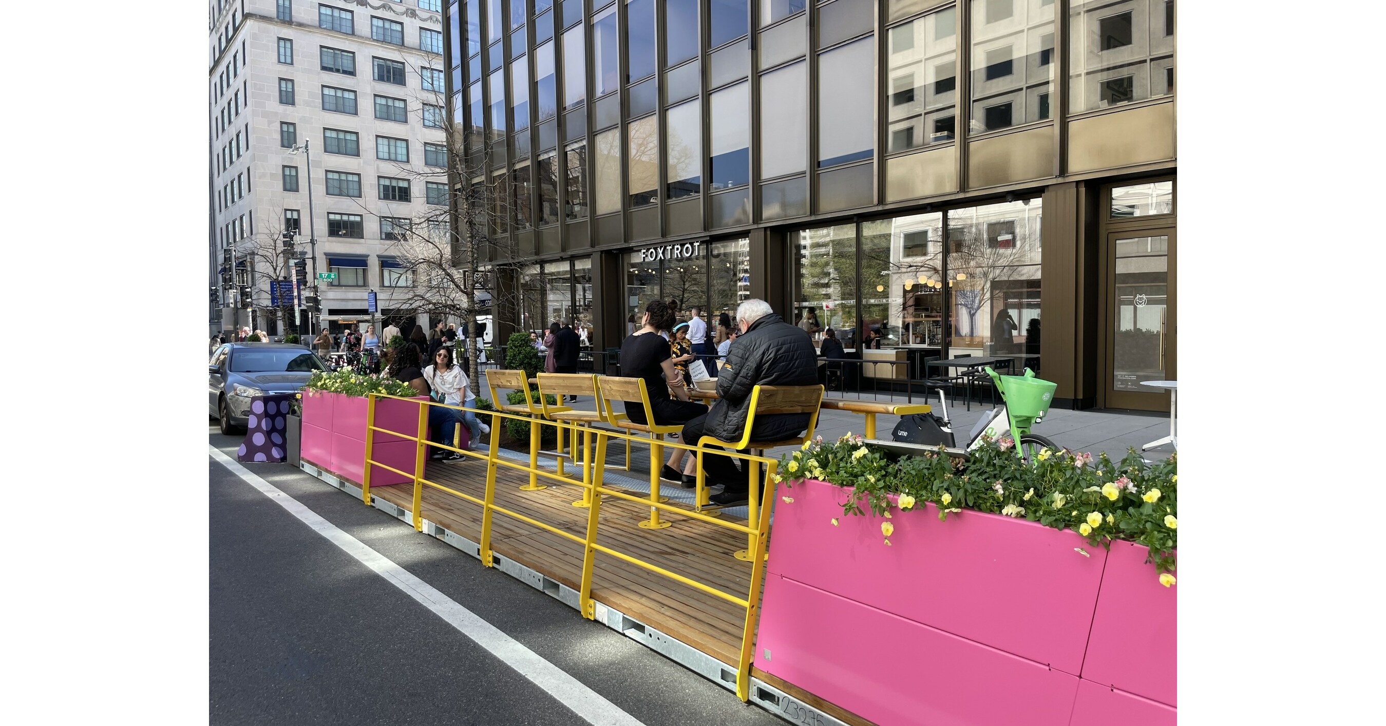 Spring Brings Flowers and New Parklets Sprouting Up in Central DC