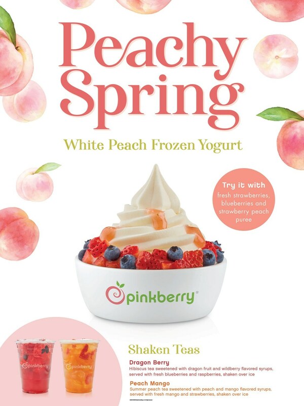 Pinkberry Rejoices in the Fresh Flavors of Spring with White Peach ...