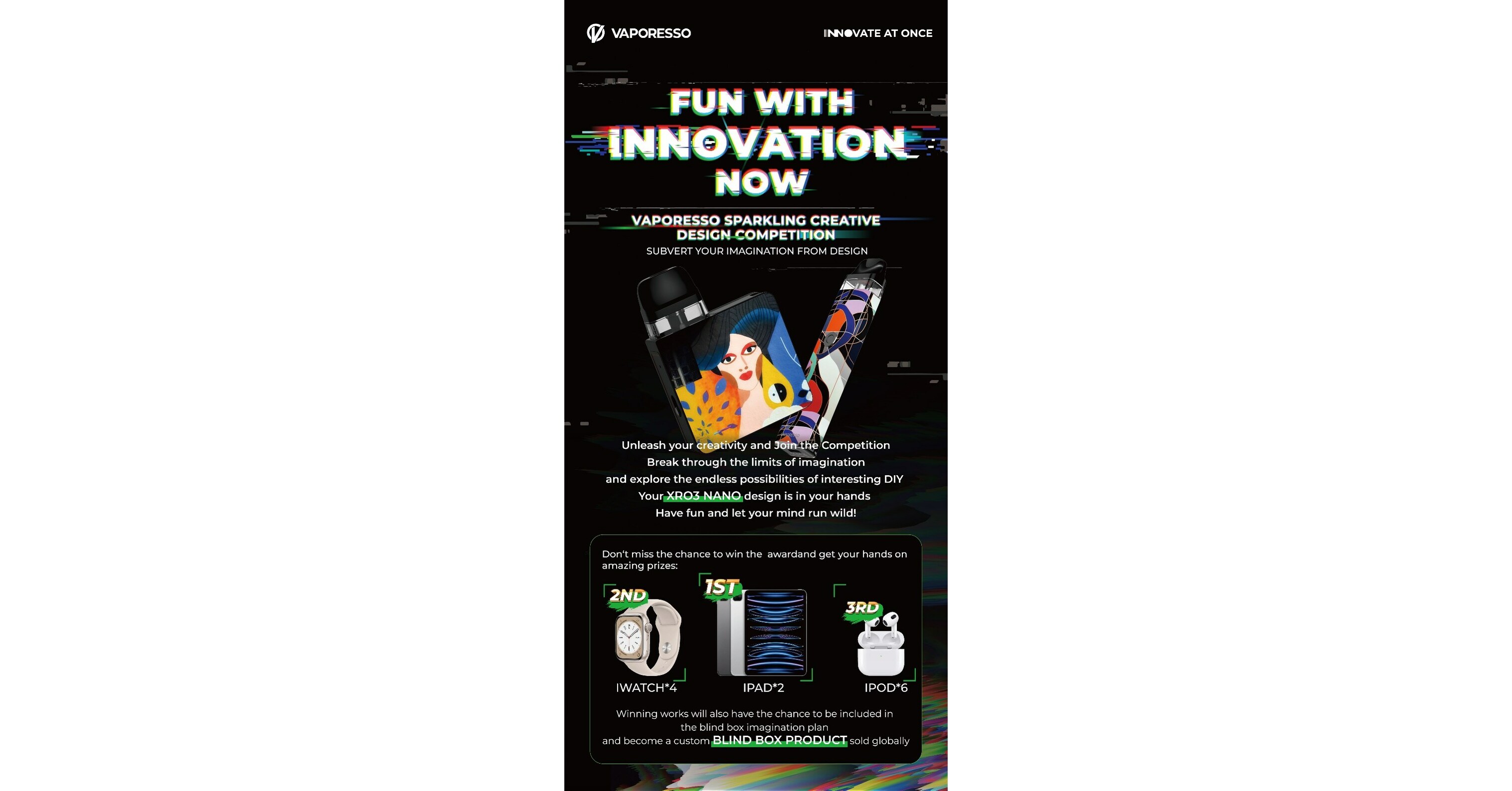 Vaping Brand VAPORESSO Launches XROS 3 NANO Customization Competition ...