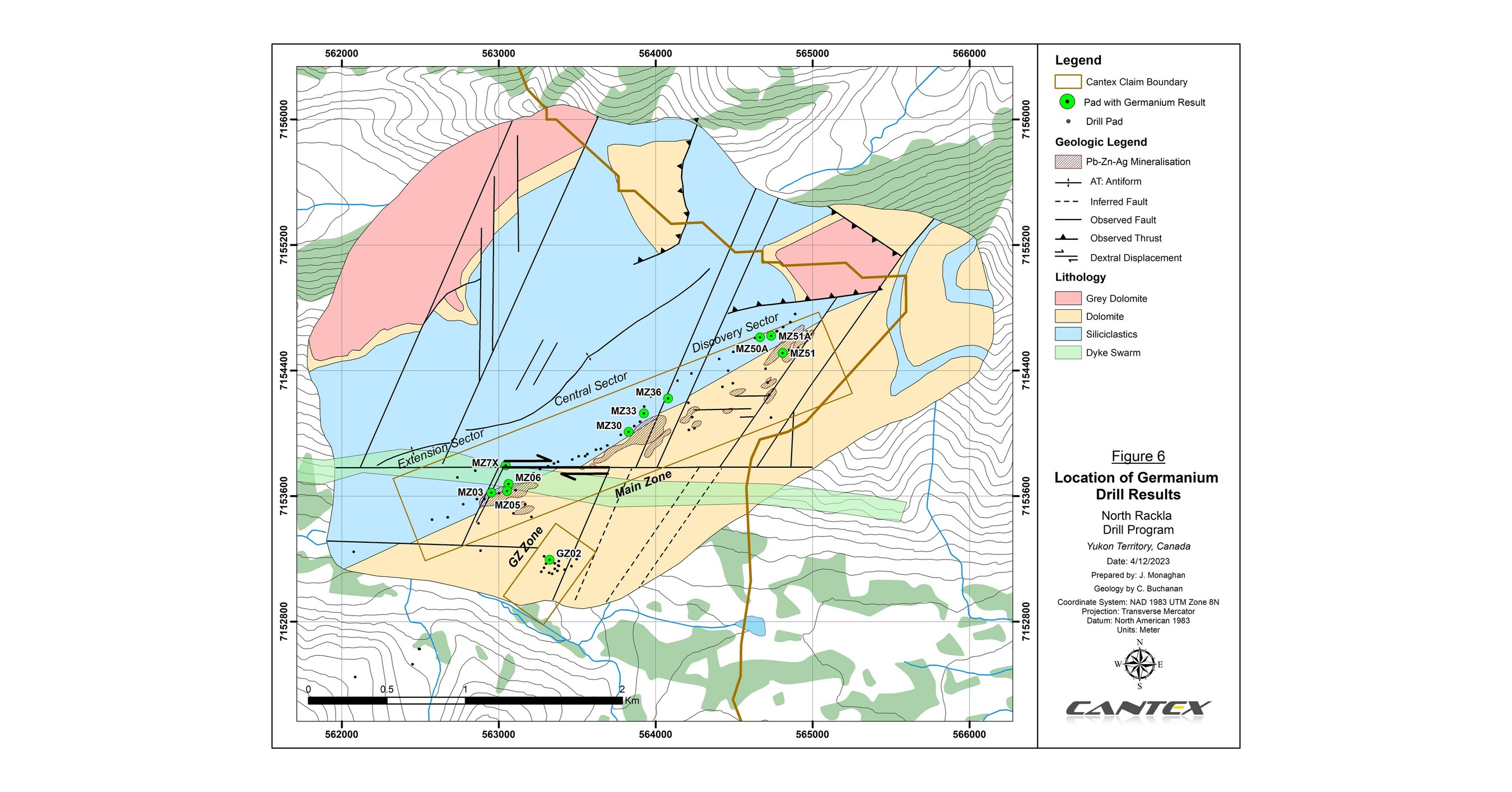 CANTEX EXTENDS STRIKE LENGTH TO 2,350 METRES AND CONFIRMS ELEVATED ...