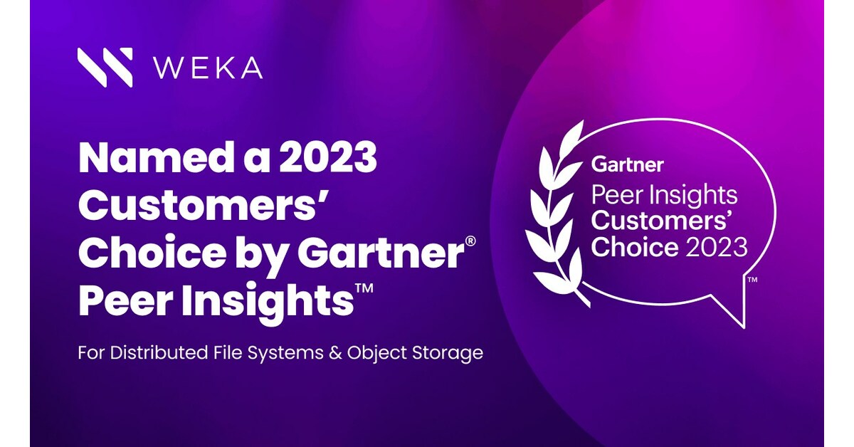 Weka Recognized As A 2023 Gartner® Peer Insights™ Customers Choice For 6301