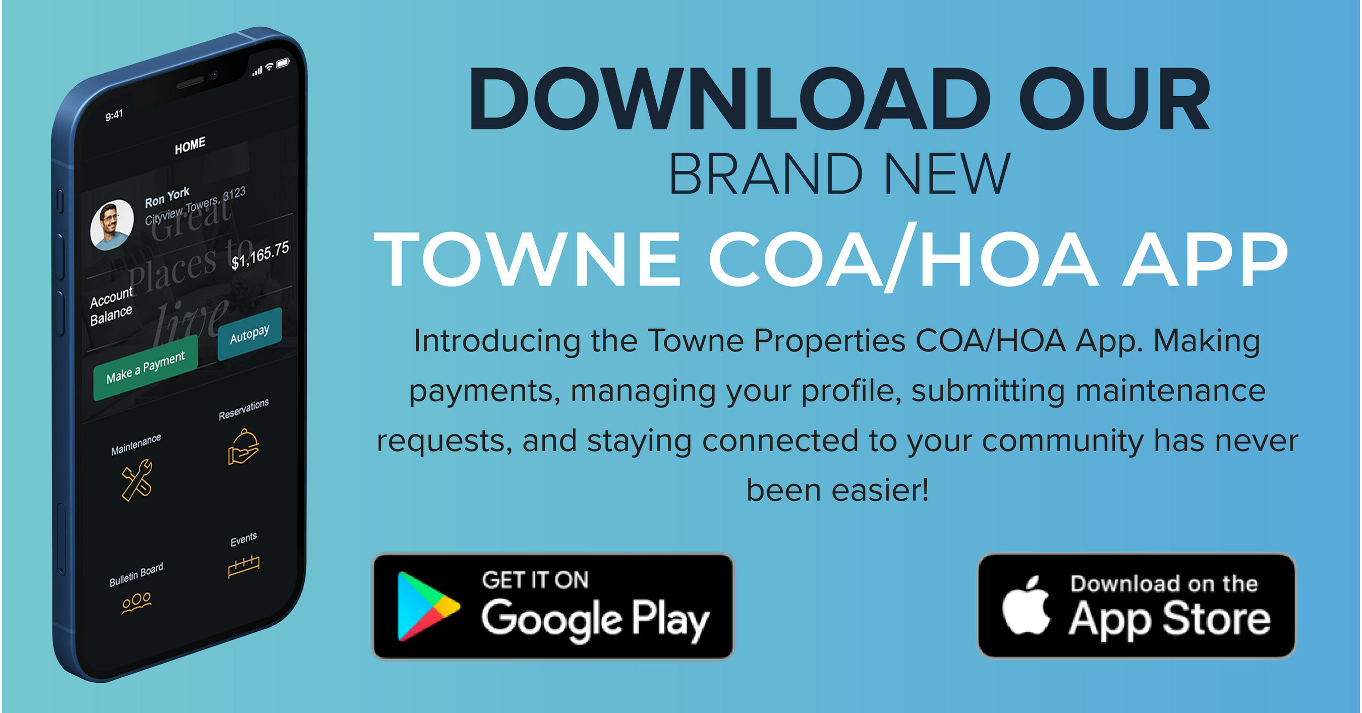 Towne Properties Launches New App for Home and Condo Owners