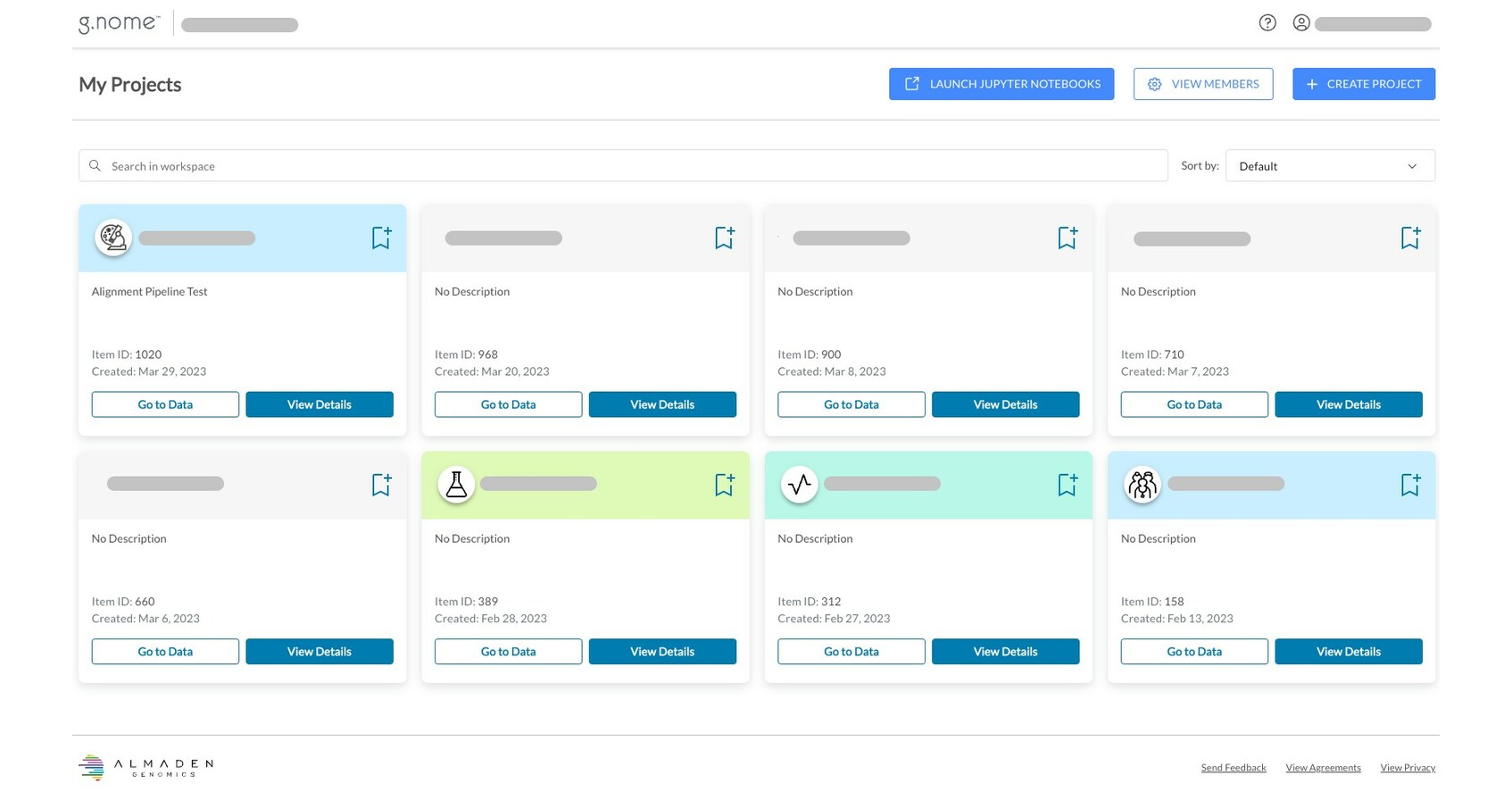 ALMADEN GENOMICS UPDATES G.NOME PLATFORM WITH JUPYTER NOTEBOOK INTEGRATION
