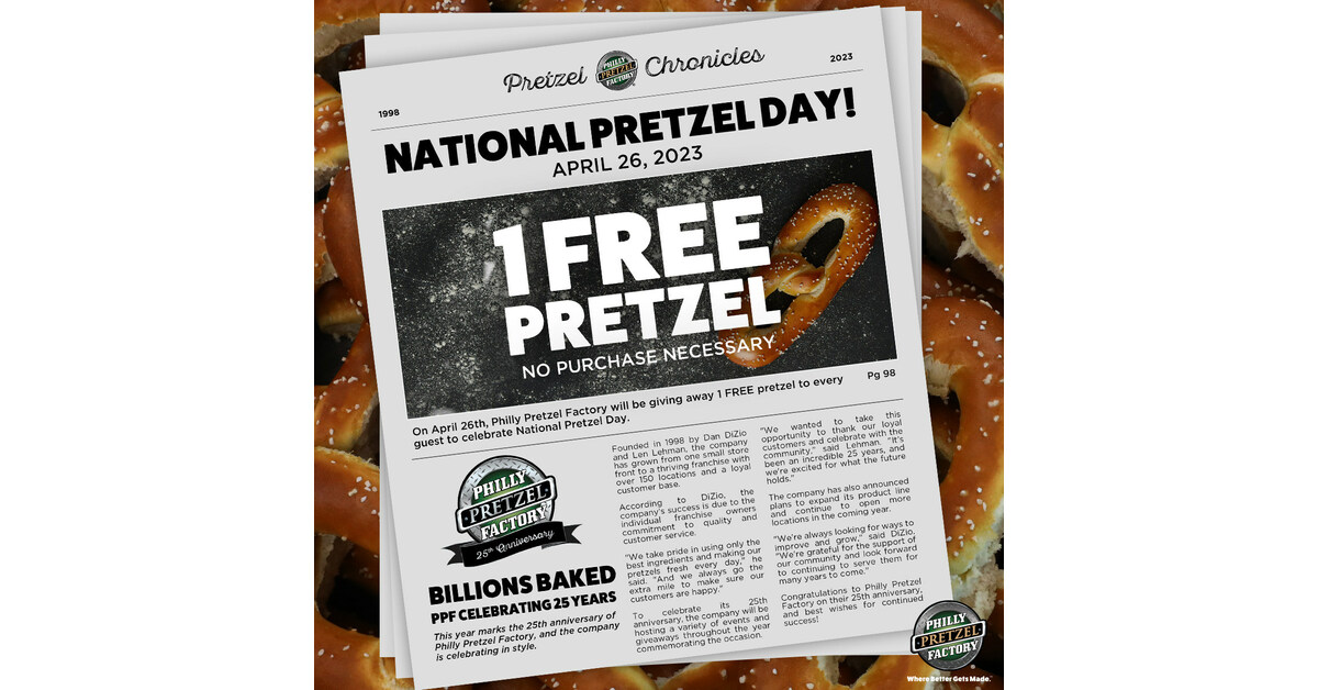 Celebrate National Pretzel Day with Free Pretzels at Philly Pretzel Factory