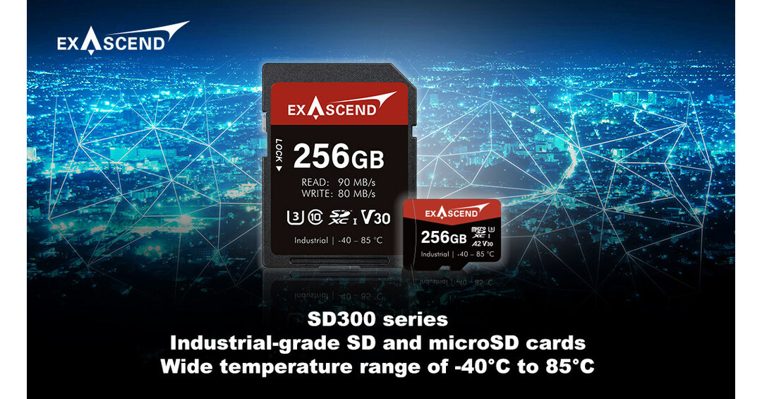 Exascend Launches Industrial-Grade SD and MicroSD Cards to Meet Growing IoT Edge Storage Demand
