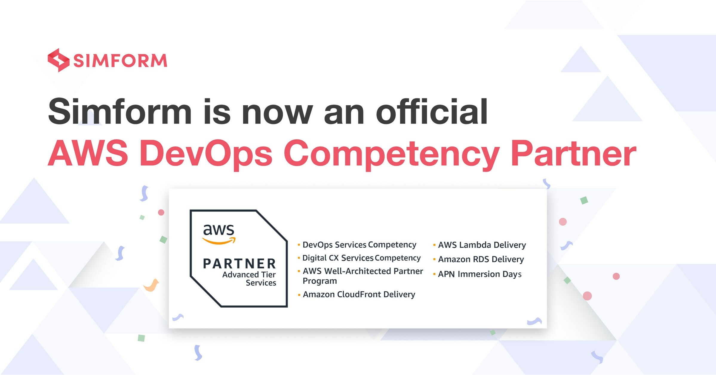 Simform Achieves AWS DevOps Competency Status