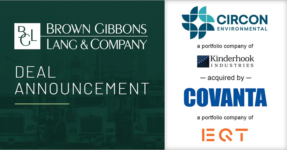 BGL Announces the Sale of Circon to Covanta