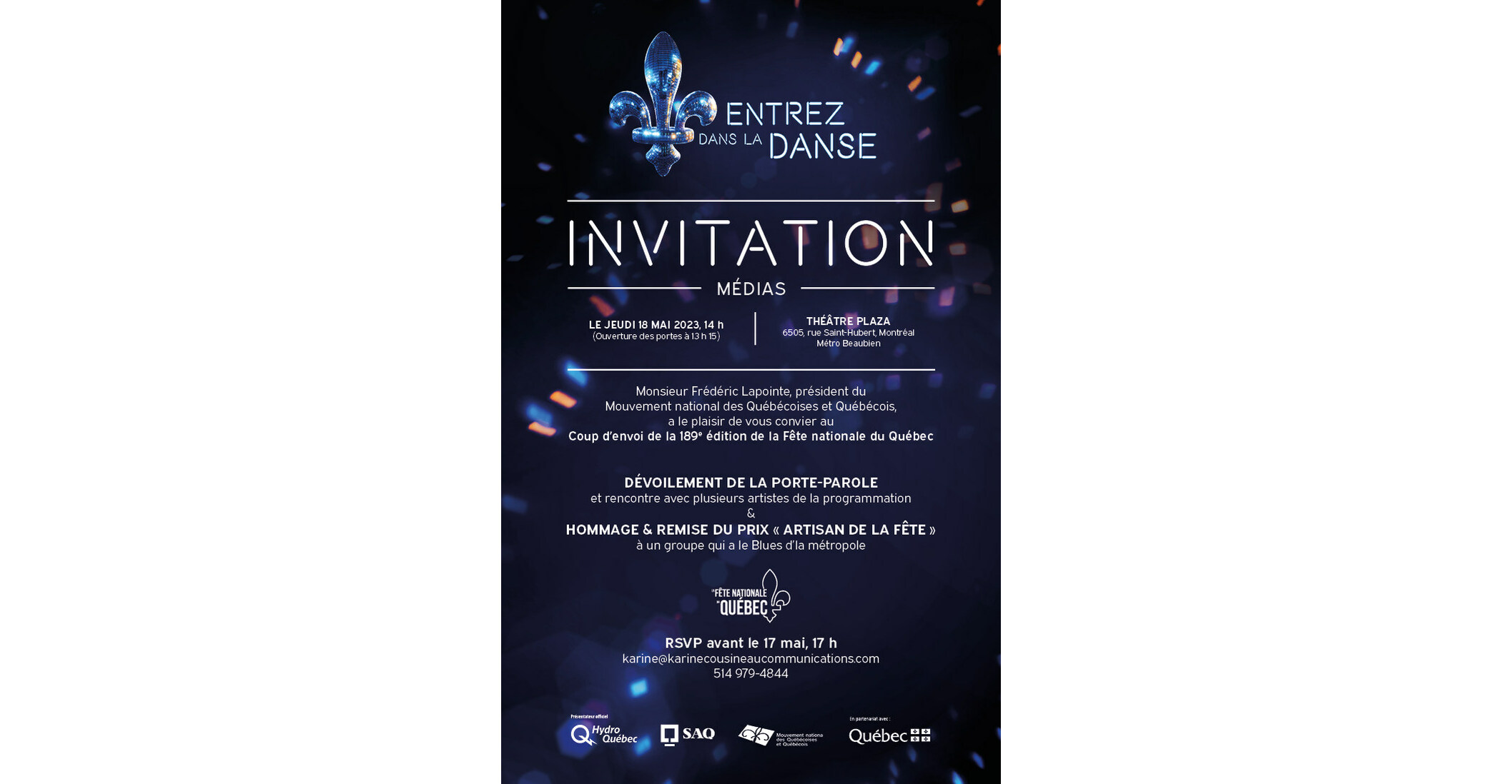 INVITATION AUX MÉDIAS - Coup d'envoi de la 189e édition de la Fête ...