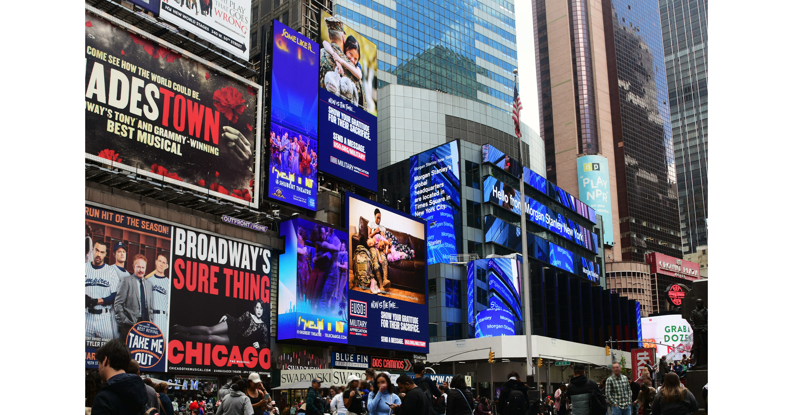 USO, Clear Channel Outdoor Nationwide Digital Billboard Campaign ...