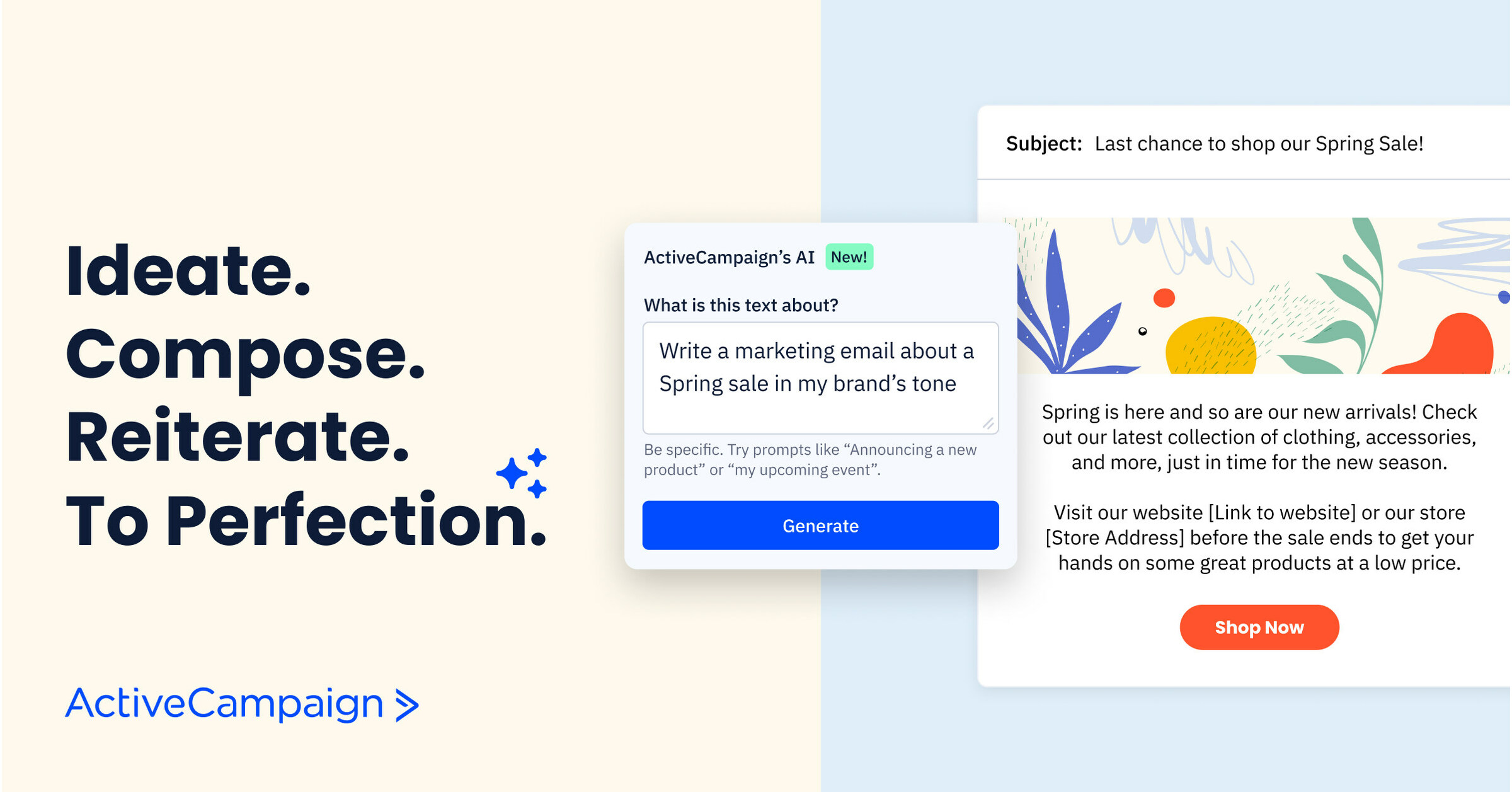 ActiveCampaign Introduces Content Generation Powered by AI