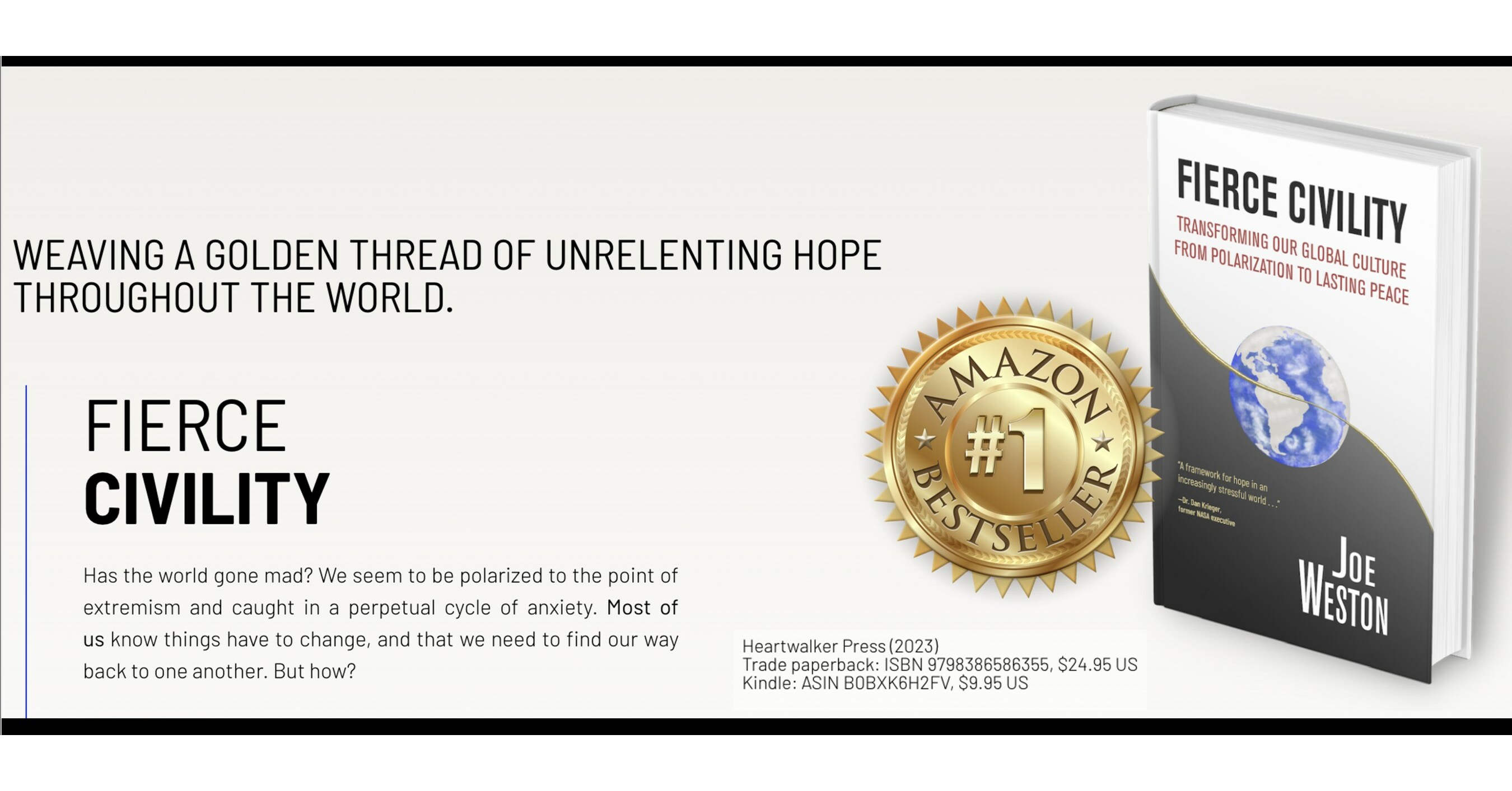 Professor, Humanitarian Joe Weston's New Book, "Fierce Civility ...