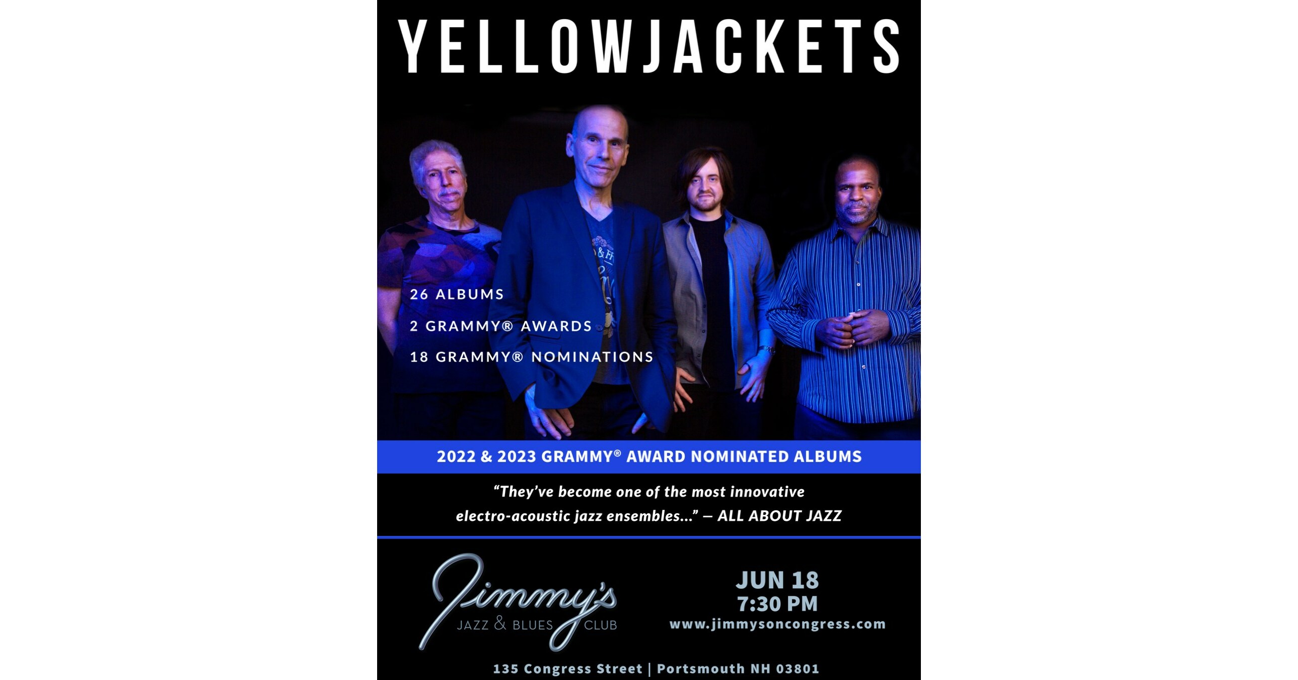Jimmy's Jazz & Blues Club Features 2x-GRAMMY® Award-Winners and 18x ...
