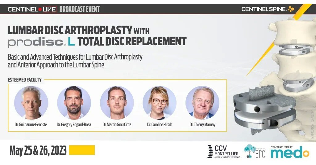 Centinel Spine® to Host Major Worldwide Live Surgery Broadcast in Two ...