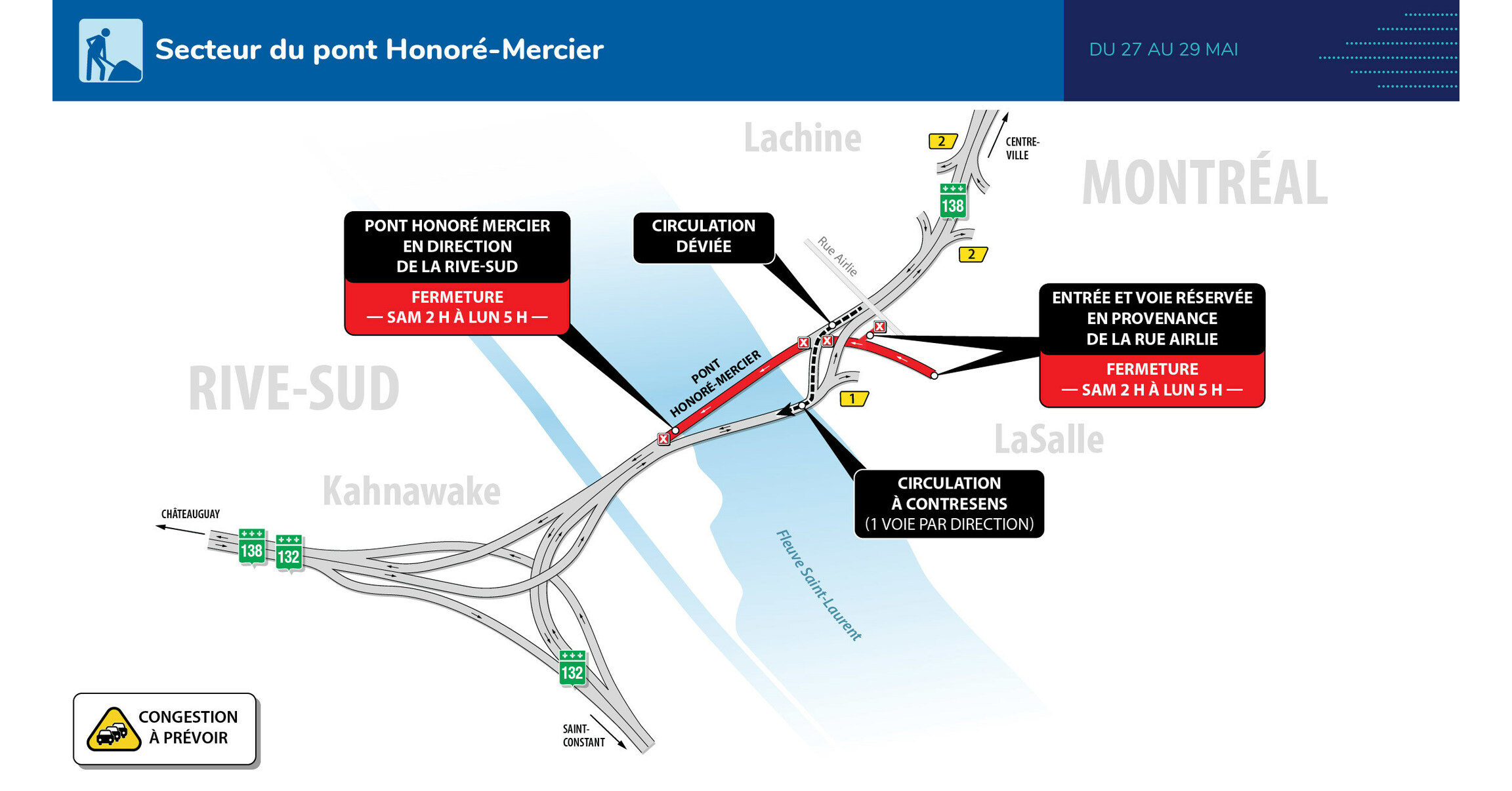 Route 138 entre Kahnawake et Montréal (arrondissement de LaSalle) - Une ...
